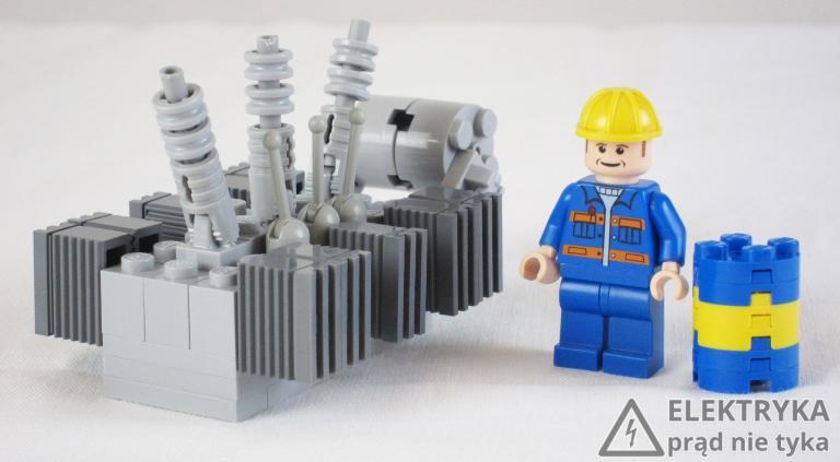 Stacja transformatorowa z klocków LEGO
