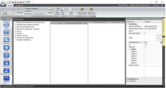 Dokumentacja powykonawcza oraz możliwości projektowe Legrand XL-PRO3