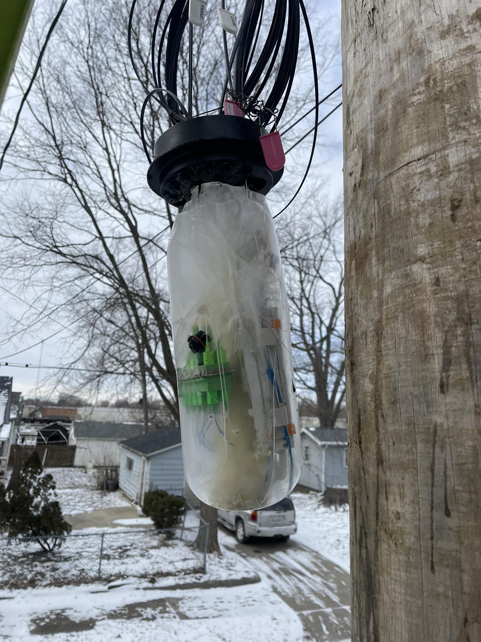 Lodowa mufa światłowodowa